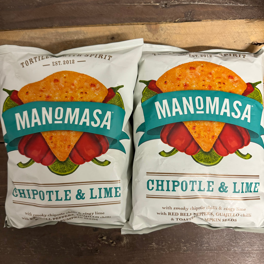 4x Manomasa Chipotle & Lime Tortilla Chip Share Bags (4x140g) & Low ...