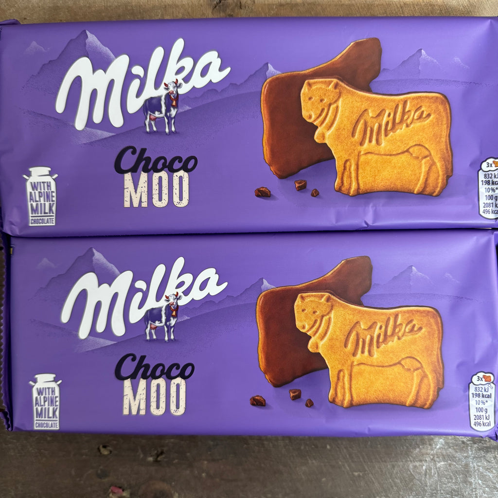 2x Milka Choco Moo Chocolate Biscuits Packs (2x120g) & Low Price Foods Ltd