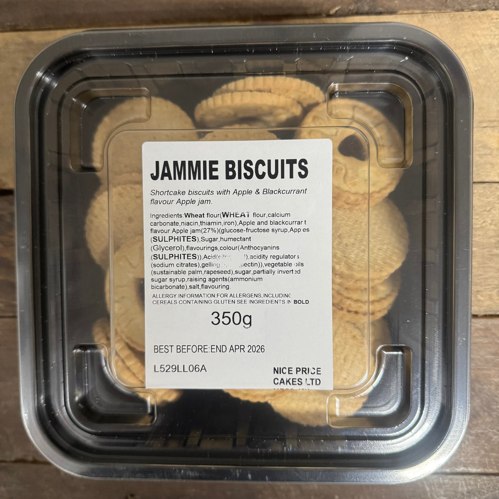 Mis-Shape Apple & Blackcurrant Jammie (Dodgers) Biscuits 350g & Low ...