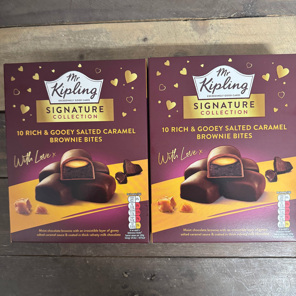 20x Mr Kipling Gooey Salted Caramel Brownie Bites (2 Boxes of 10 Bites ...