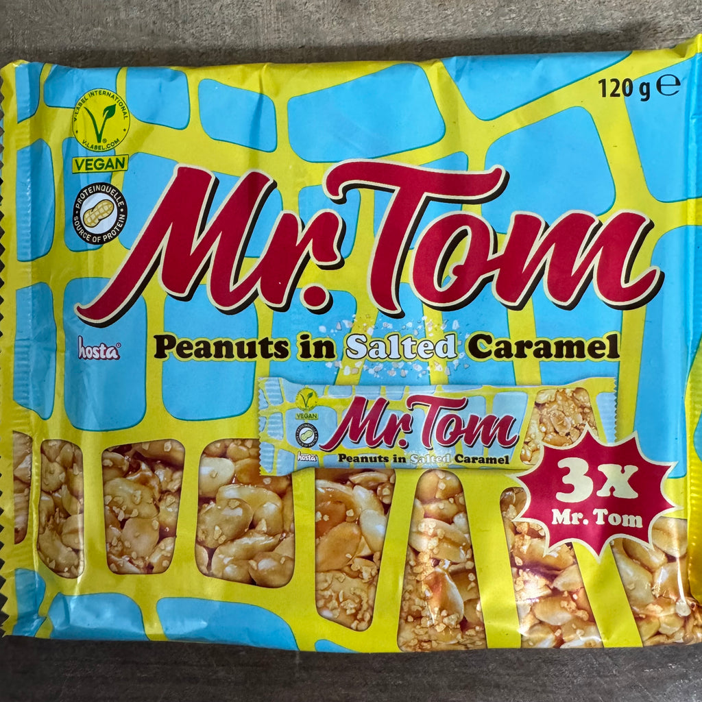 12x Mr Tom Salted Caramel Peanut Bars (4 Packs of 3x40g) & Low Price ...