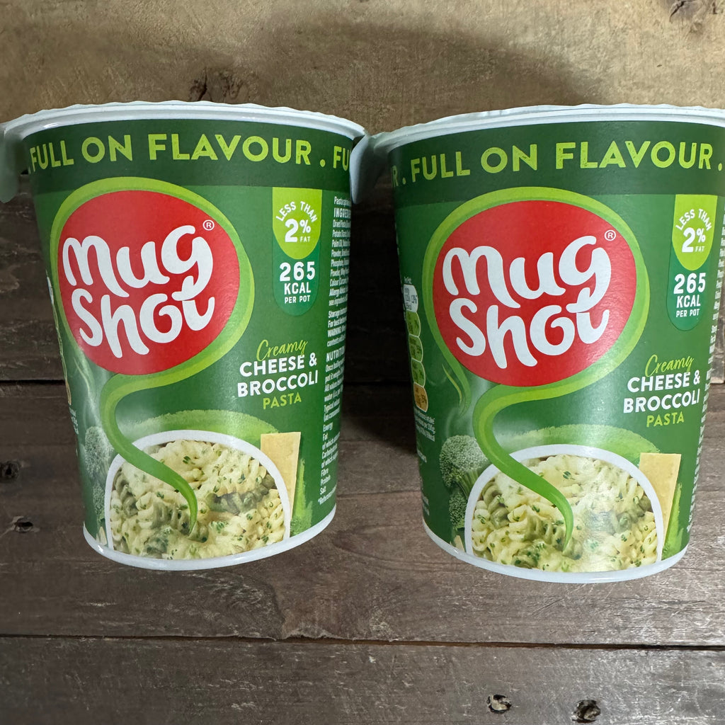 2x Mug Shot Cheese & Broccoli Pasta Pots (2x68g) & Low Price Foods Ltd
