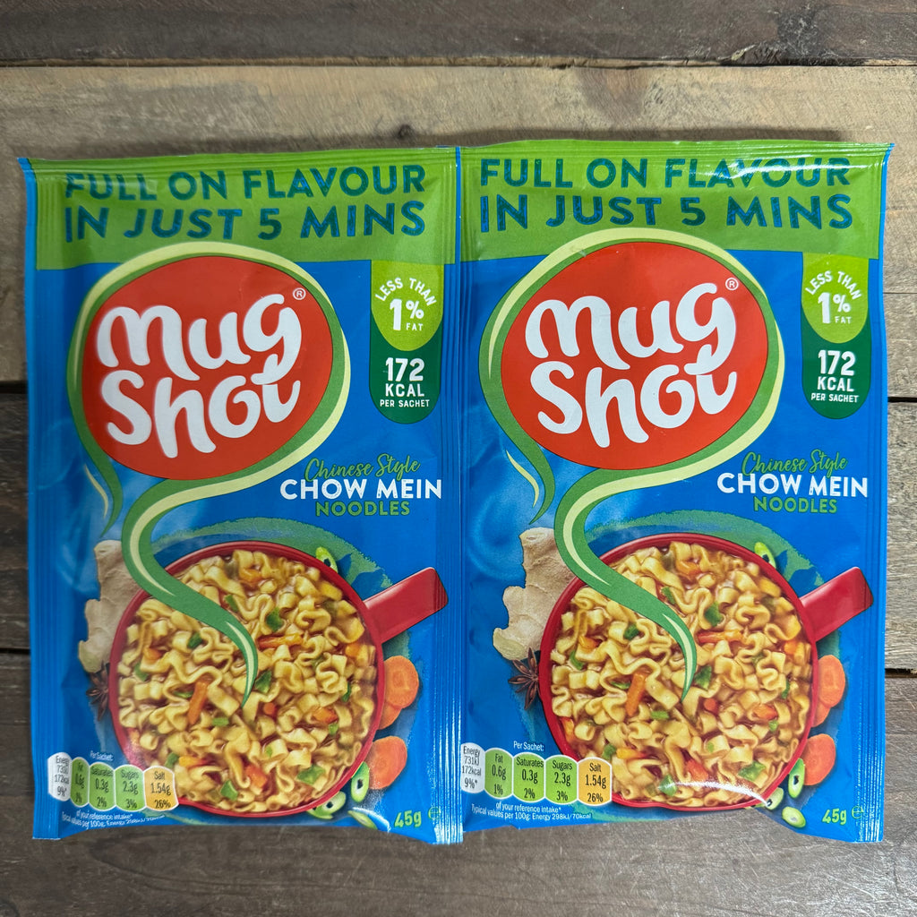 3x Mugshot Chow Mein Pasta Sachets (3x45g) & Low Price Foods Ltd