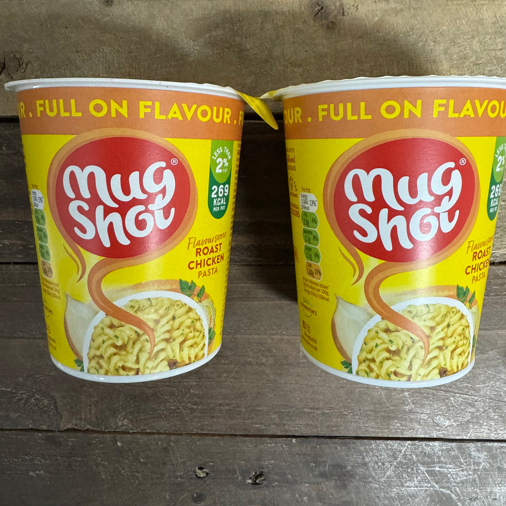 2x Mugshot Roast Chicken Pasta Pots (2x68g) & Low Price Foods Ltd