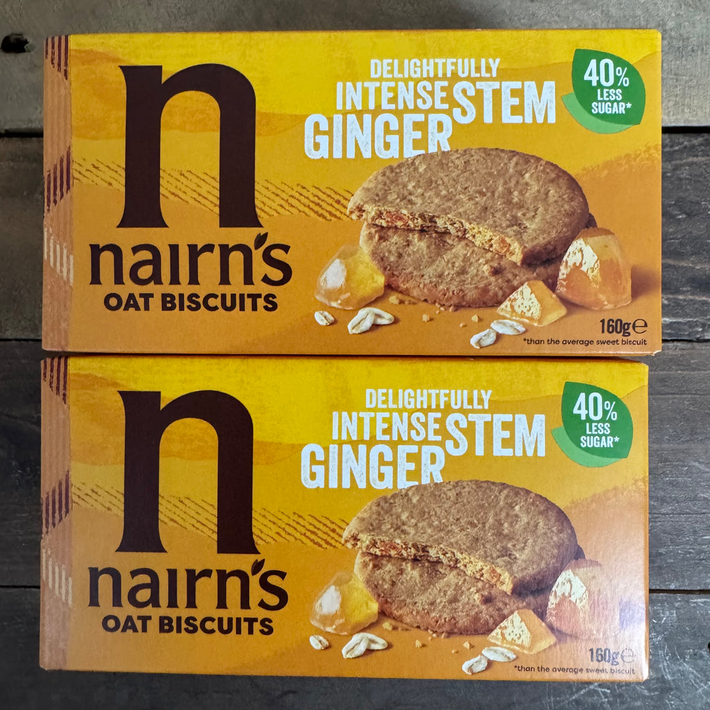 2x Nairn's Intense Stem Ginger Oat Biscuits Packs (2x160g) & Low Price ...