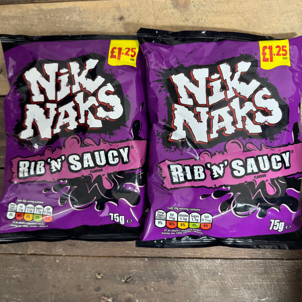 3x Nik Naks Rib N Saucy Share Bags (3x75g) & Low Price Foods Ltd