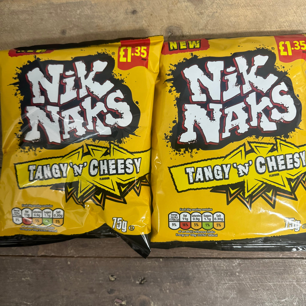 3x Nik Naks Tangy & Cheesy Snacks Share Bags (3x75g) & Low Price Foods Ltd