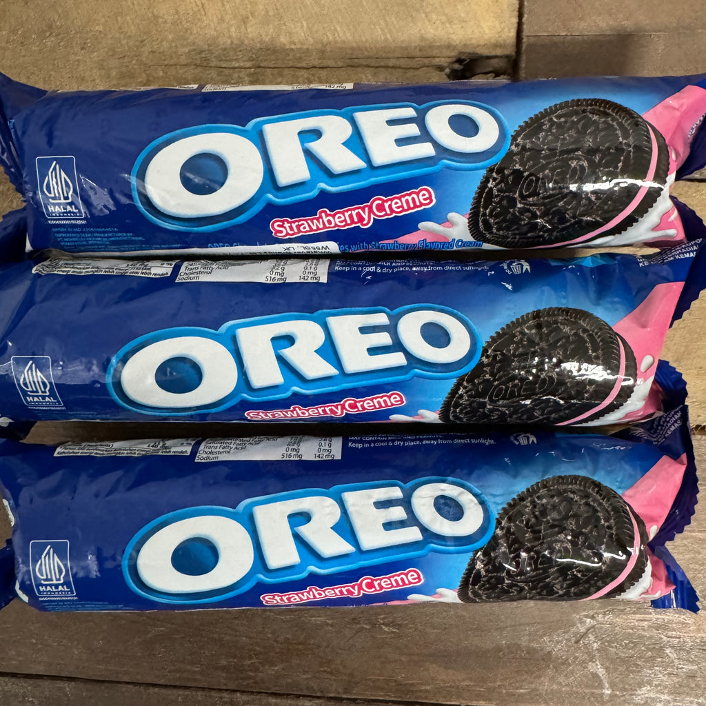 3x Oreo Strawberry Creme Cookies Packs (3x119.6g) & Low Price Foods Ltd