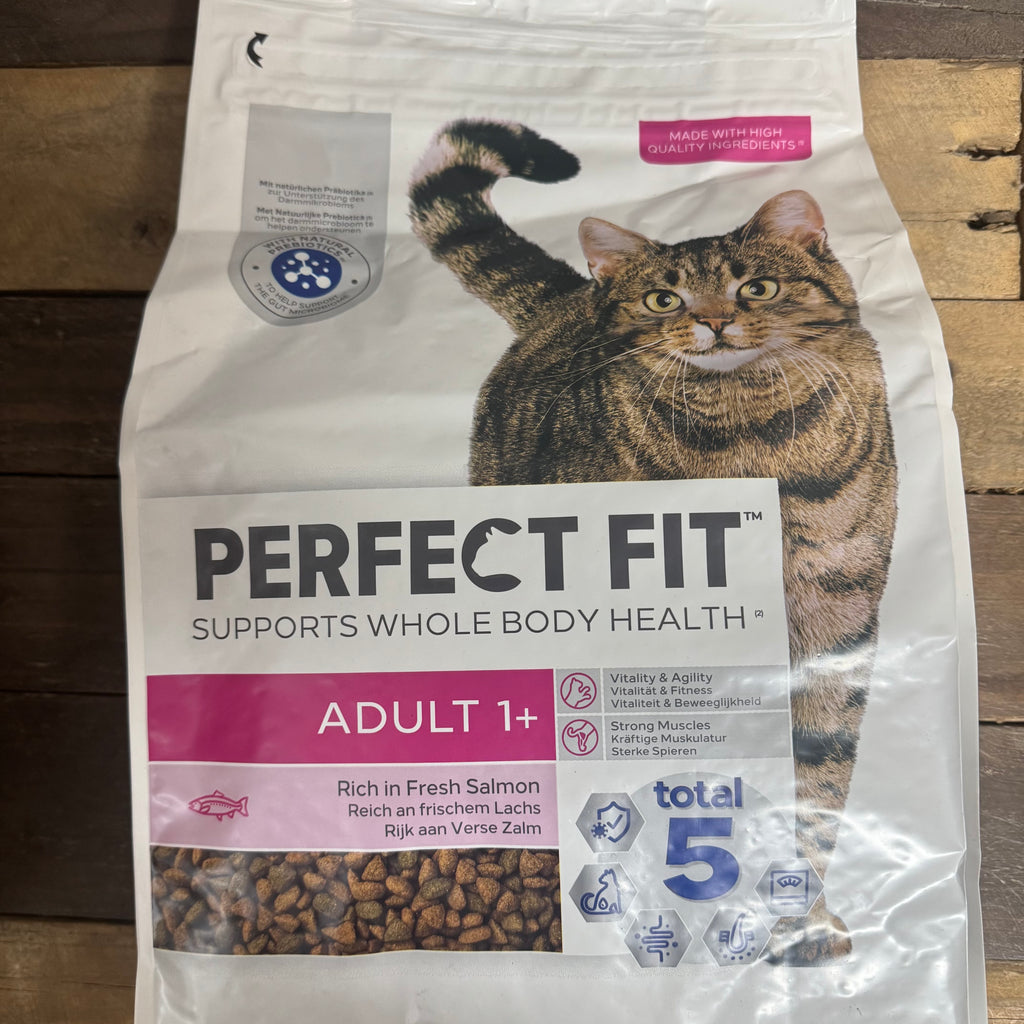 2.8Kg Perfect Fit Complete Dry Adult 1+ Salmon Cat Food (1x2.8kg) & Low ...