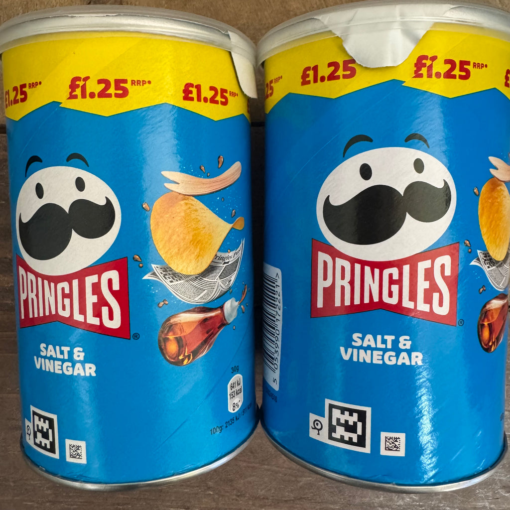 4x Pringles Salt & Vinegar Crisps Share Tubes (4x70g) & Low Price Foods Ltd
