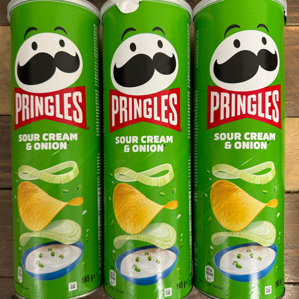 3x Pringles Sour Cream & Onion Sharing Tubes (3x165g) & Low Price Foods Ltd