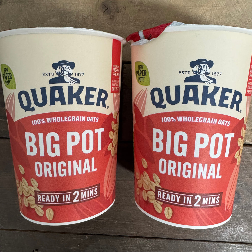 4x Quaker Oat So Simple Original BIG Pots (4x60g) & Low Price Foods Ltd