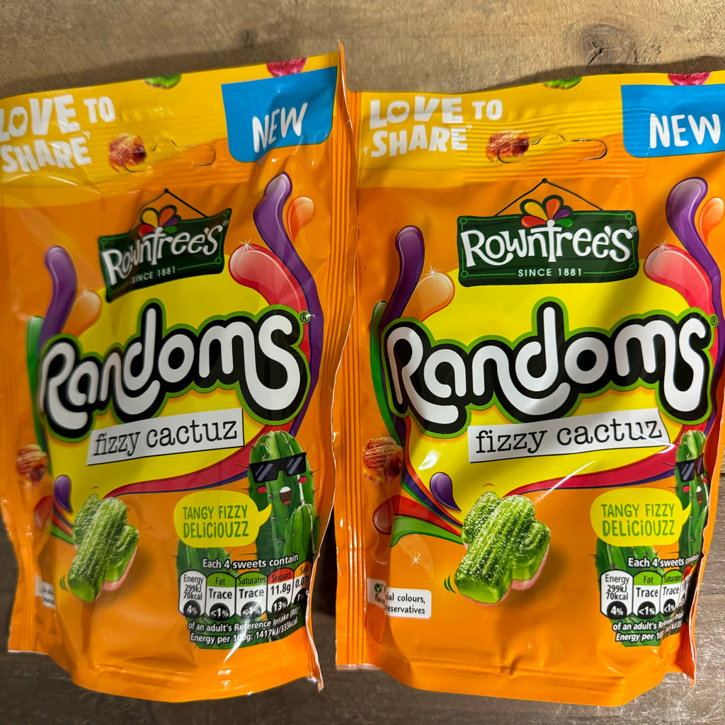 3x Rowntree's Randoms Fizzy Cactuz Sour Sweets Share Bags (3x130g ...