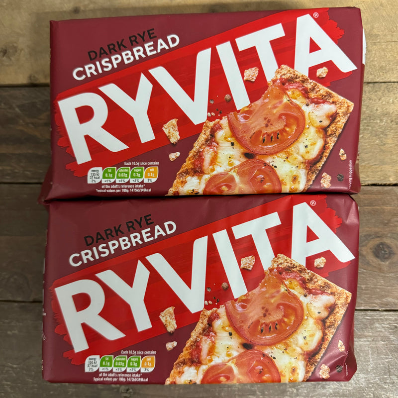 2x Ryvita Dark Rye Crisp Bread Packs (2x250g) & Low Price Foods Ltd