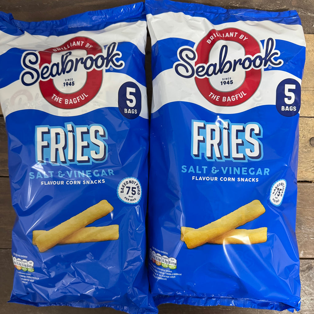 10x Seabrook Fries Salt & Vinegar Snack Bags (2 Packs of 5x16g) & Low ...