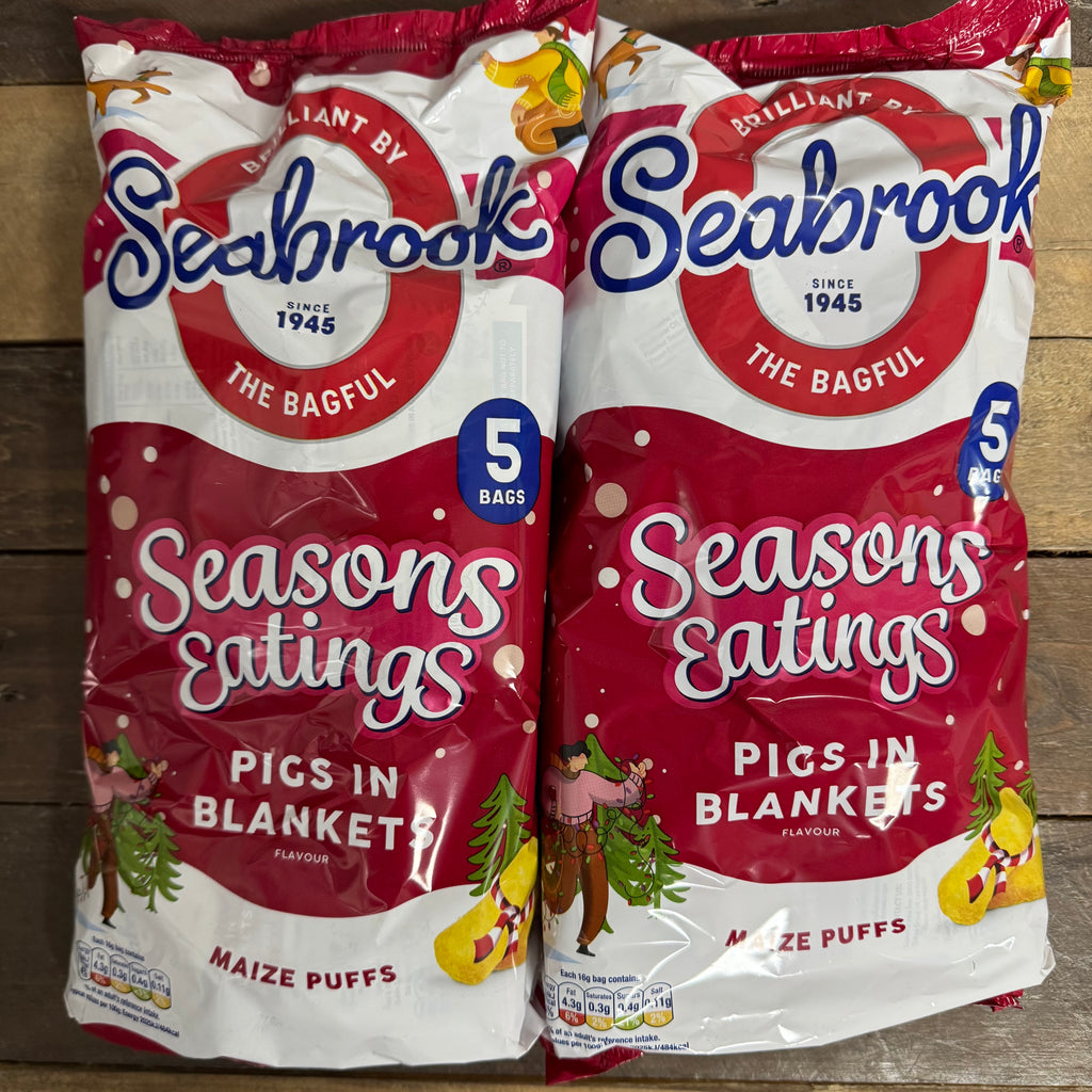 10x Seabrook Pigs in Blankets Maize Puffs Bags (2 Packs of 5x16g) & Low ...