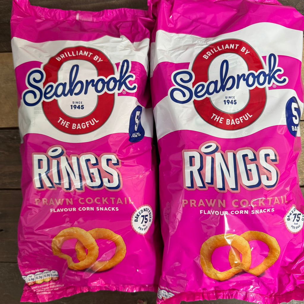 10x Seabrook Rings Prawn Cocktail Snacks Bags (2 Packs of 5x16g) & Low ...