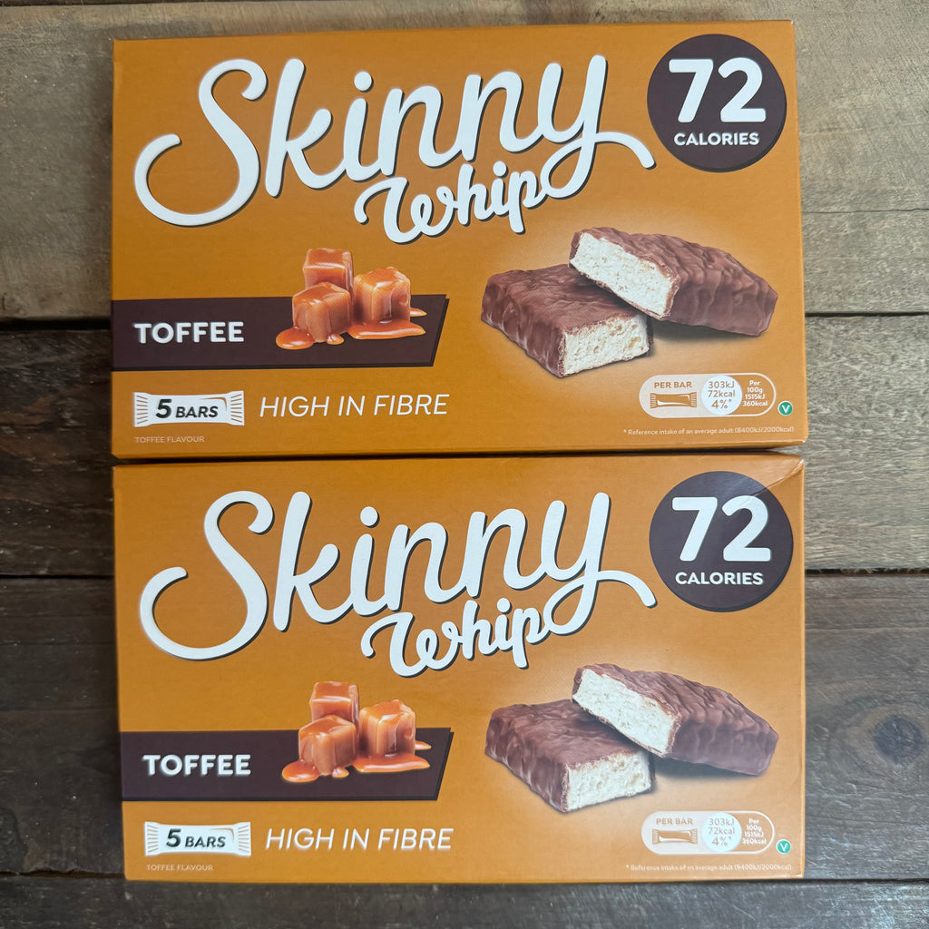 15x Skinny Whip Toffee Bars (3 Packs of 5x20g) & Low Price Foods Ltd