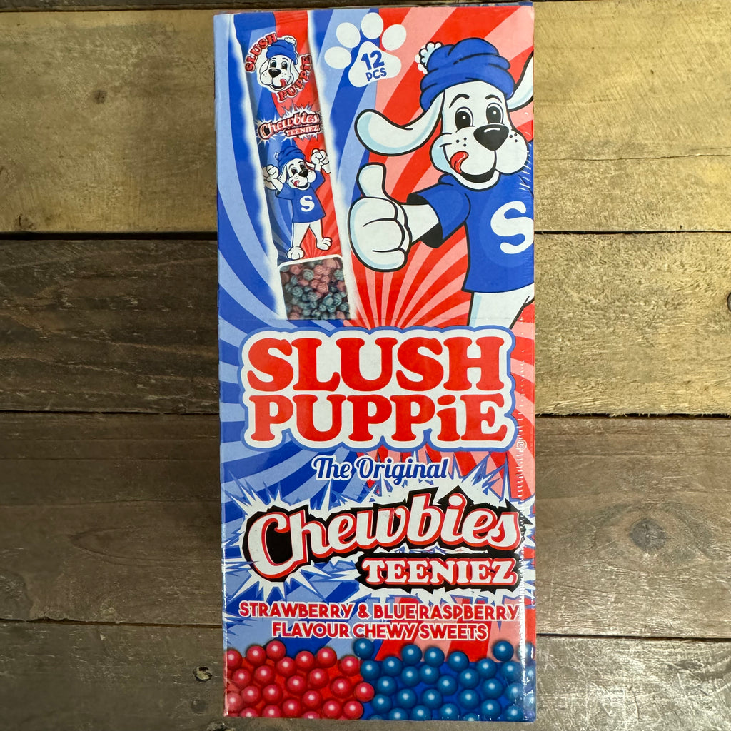 12x Slush Puppie Strawberry & Blue Raspberry Chewbies Teeniez Sweets P ...