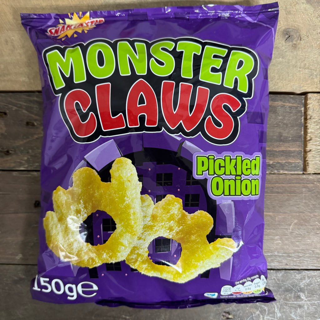 3x Snaktastic Monster Claws Pickled Onion Snack Share Bags (3x150g ...