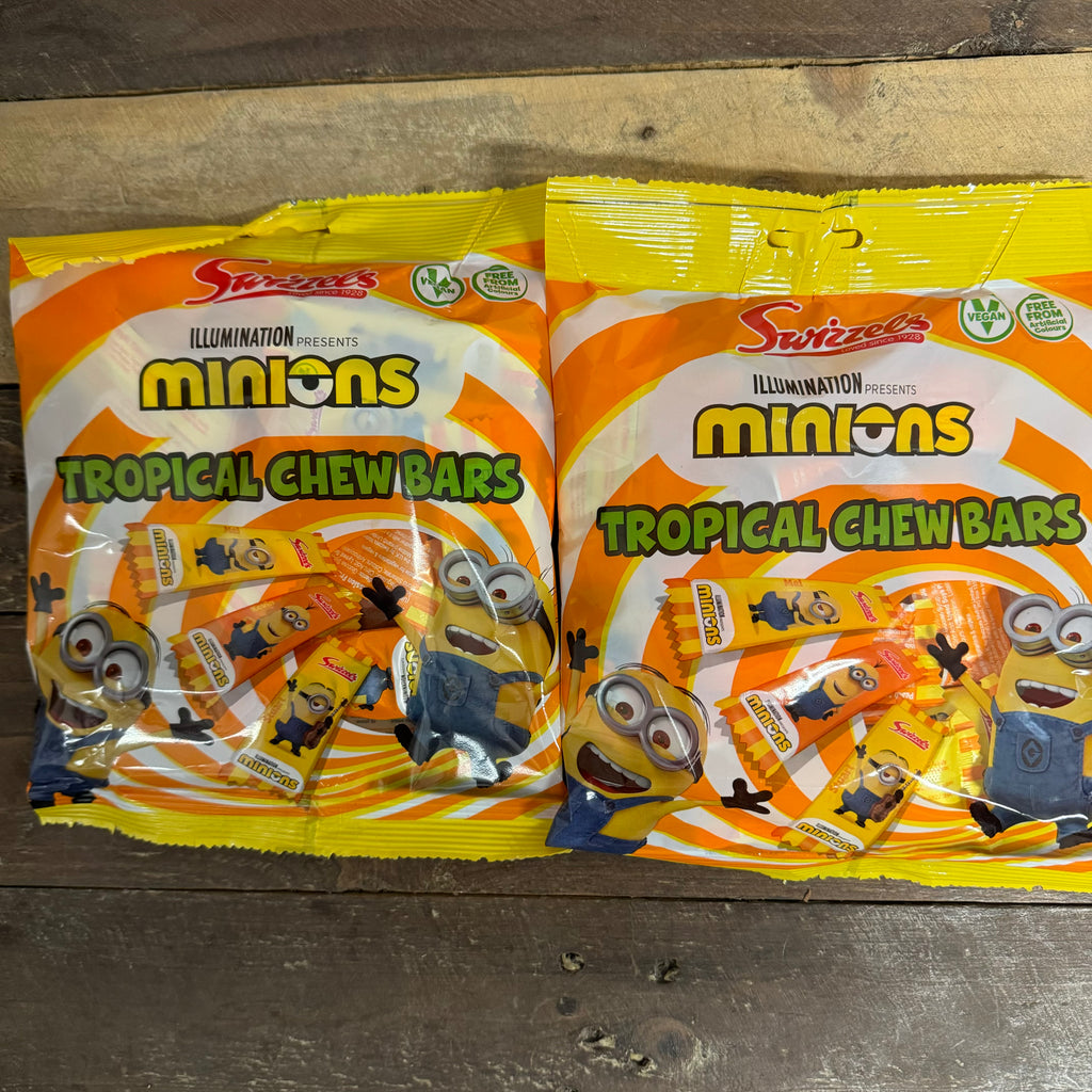 3x Swizzels Minions Tropical Chew Bars Bags (3x140g) & Low Price Foods Ltd