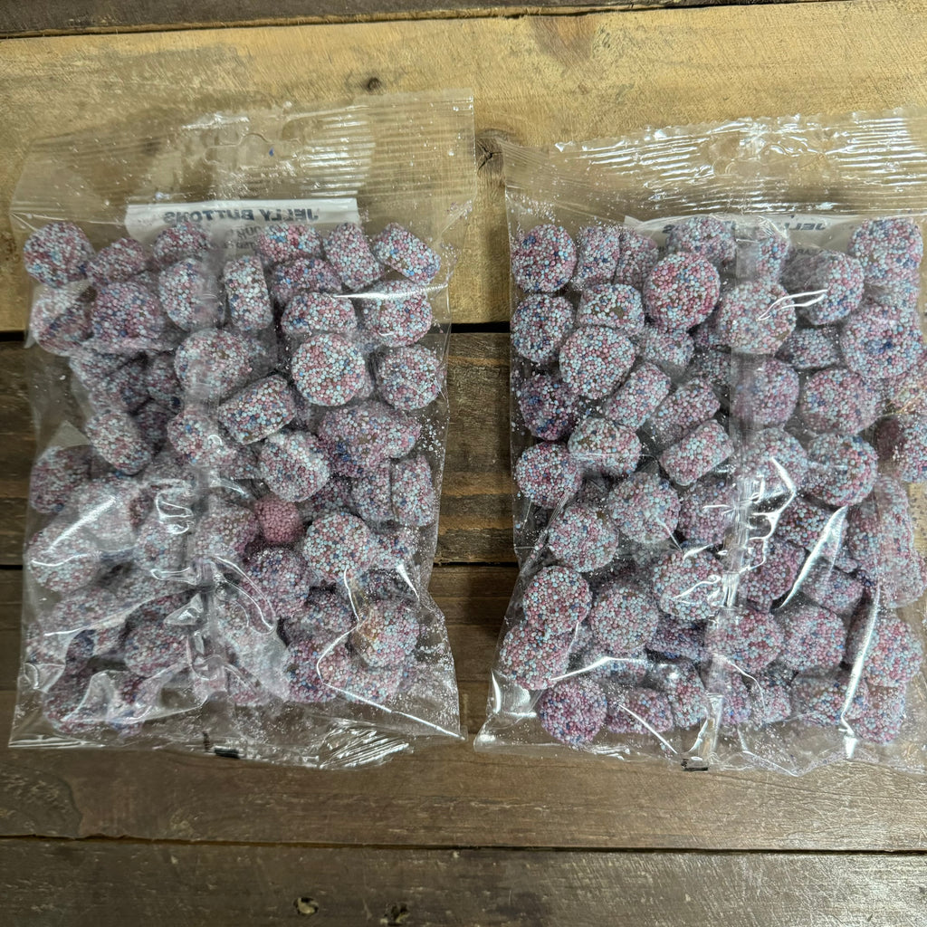 2x Taveners Jelly Buttons Clear Share Bags (2x300g) & Low Price Foods Ltd
