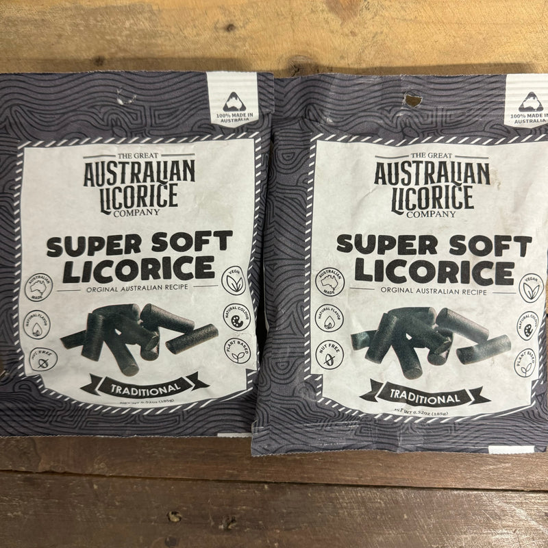 3x The Great Australian Licorice Company Super Soft Traditional Liquor ...