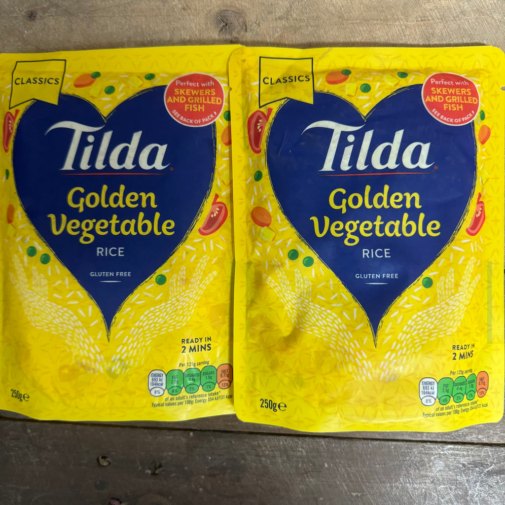 2x Tilda Golden Vegetable Long Grain Rice Bags (2x250g) & Low Price ...