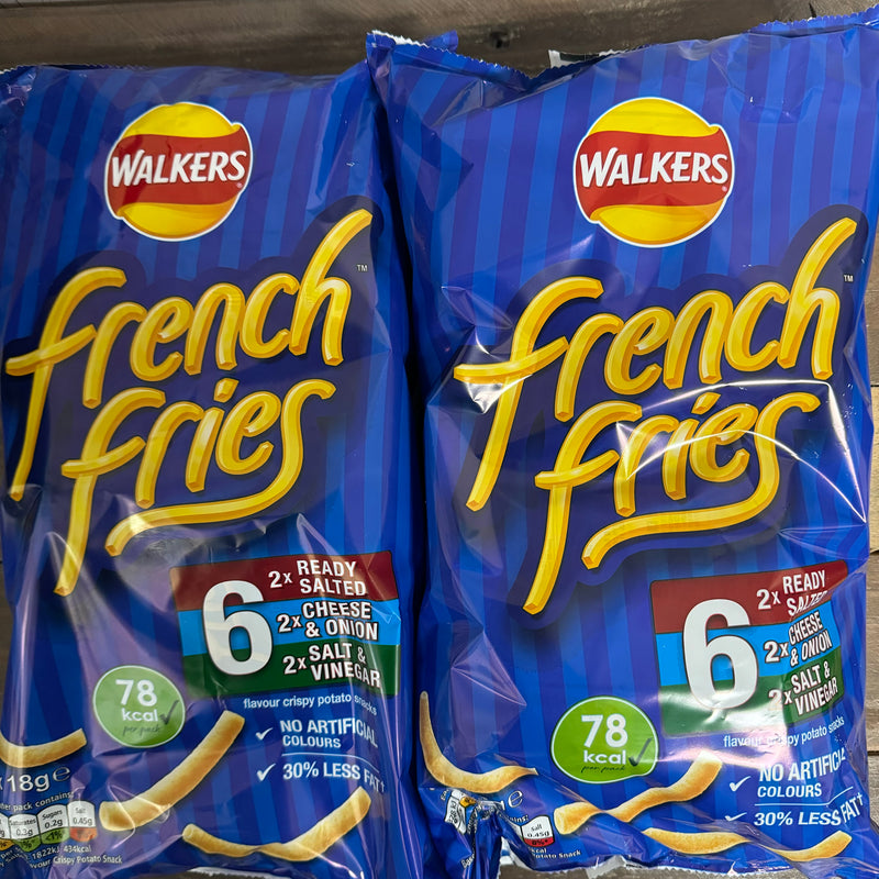 12x Walkers French Fries Variety Snacks Bags (2 Packs of 6x18g) & Low ...