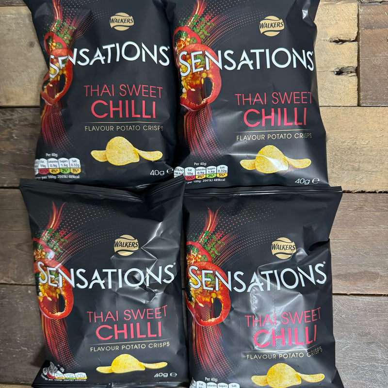 6x Walkers Sensations Thai Sweet Chilli Crisps Grab Bags (6x40g) & Low ...