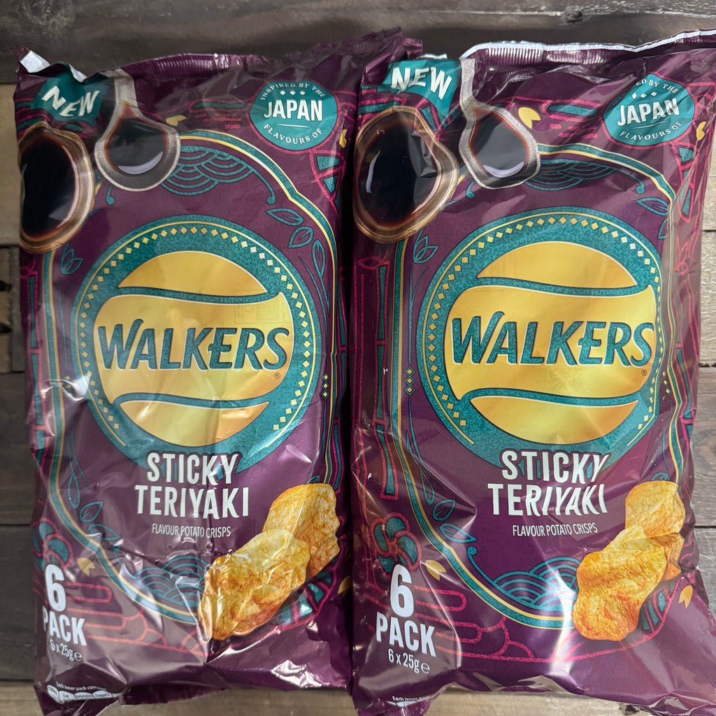 12x Walkers Sticky Teriyaki Crisps Bags (2 Packs of 6x25g) & Low Price ...