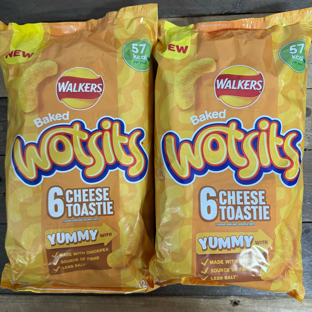 12x Walkers Wotsits Cheese Toastie Flavour Crisps (2 Packs of 6x12g ...
