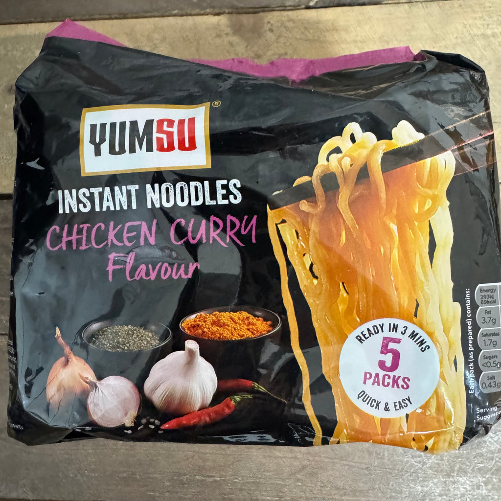 10x Yumsu Instant Noodles Chicken Curry Flavour Packs (2 Bags of 5x70g ...