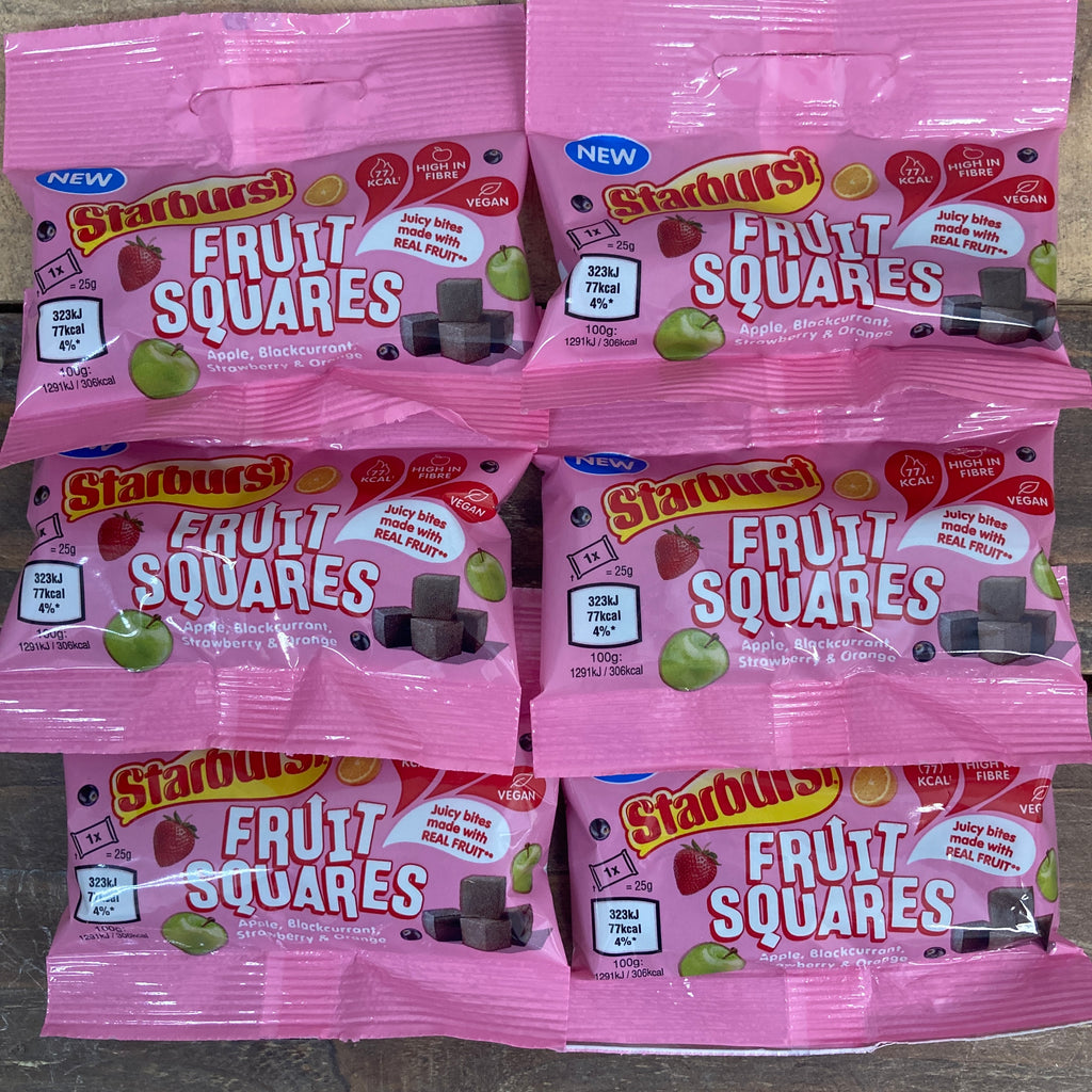 12x Starburst Fruit Squares Fruit Mix Bags (12x25g) & Low Price Foods Ltd
