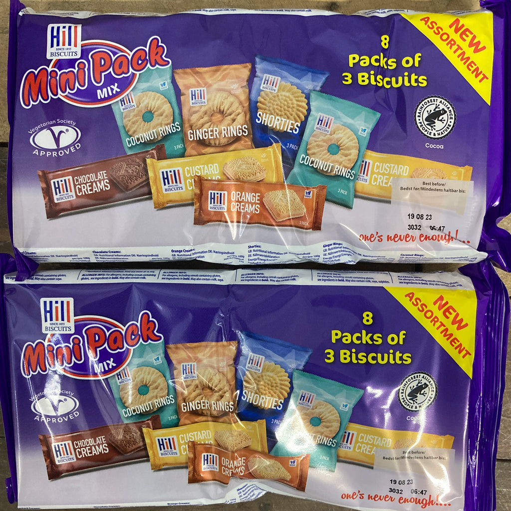 16x Hill Biscuits Mini Packs Mix (2 Bags of 8 Packs) & Low Price Foods Ltd