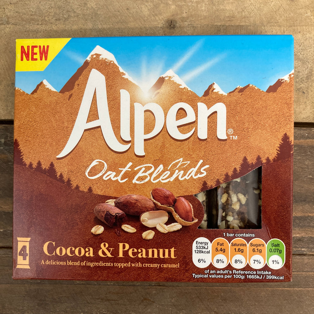 12x Alpen Oat Blends Cocoa & Peanut Bars (3 Packs of 4x32g) & Low Price ...