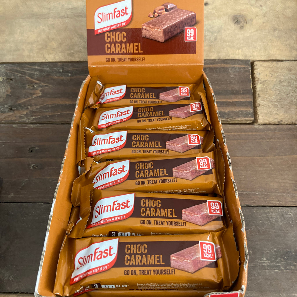 24x SlimFast Choc Caramel Snack Bars (24x26g) & Low Price Foods Ltd