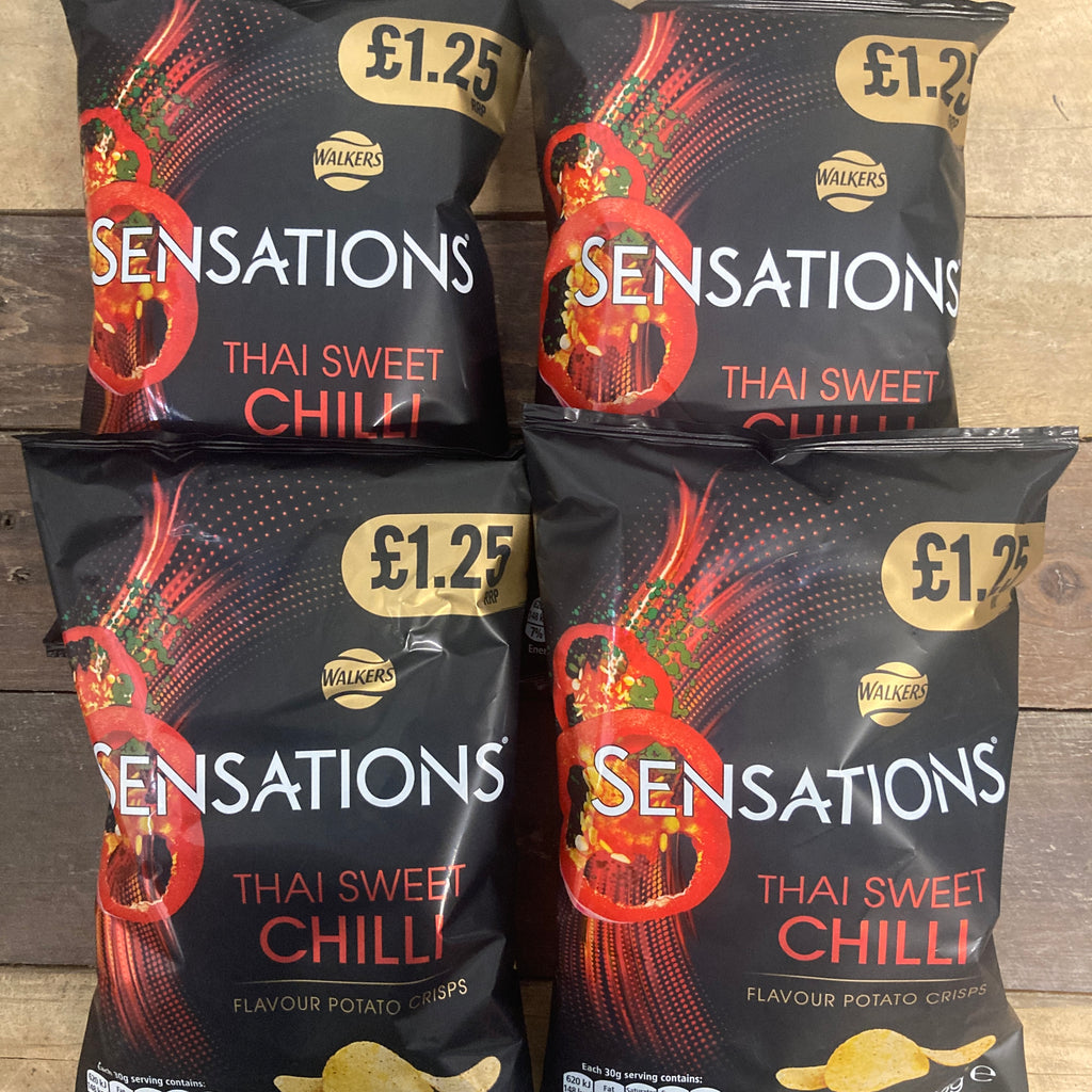 6x Walkers Sensations Thai Sweet Chilli Crisps Bags (6x65g) & Low Price ...