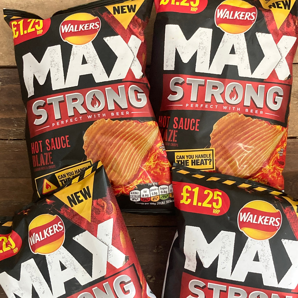6x Walkers Max Strong Hot Sauce Blaze Crisps (6x70g) & Low Price Foods Ltd