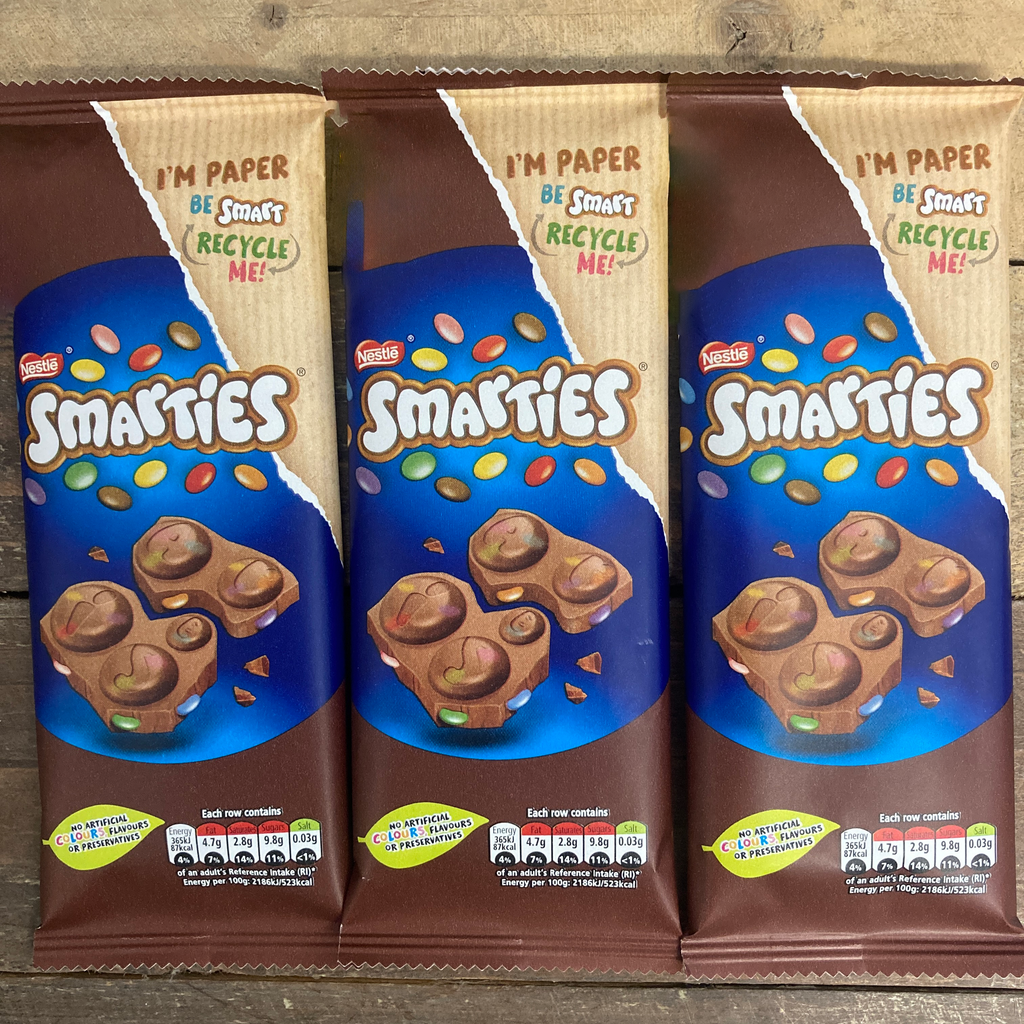 3x Smarties Milk Chocolate Sharing Blocks (3x90g) & Low Price Foods Ltd
