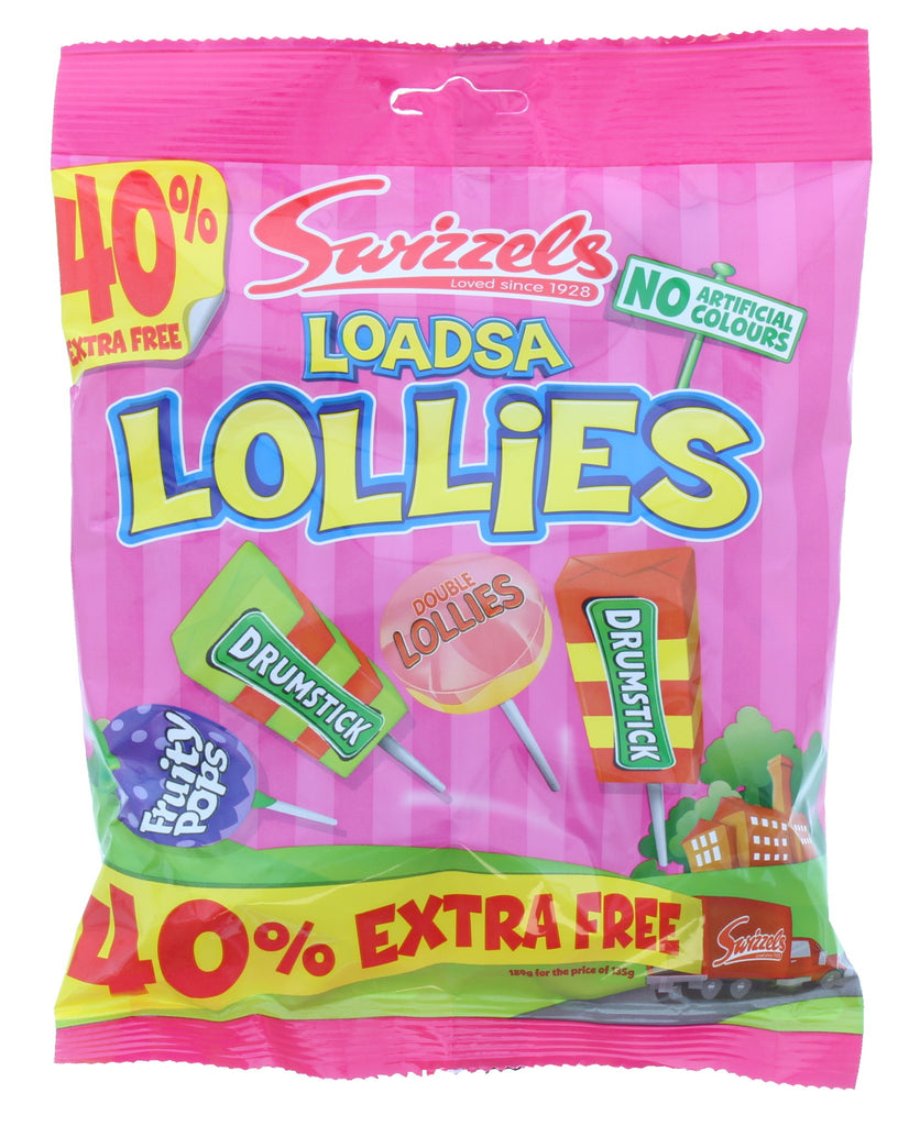 Swizzels Loadsa Lollies 135g + 40% Extra Free & Low Price Foods Ltd