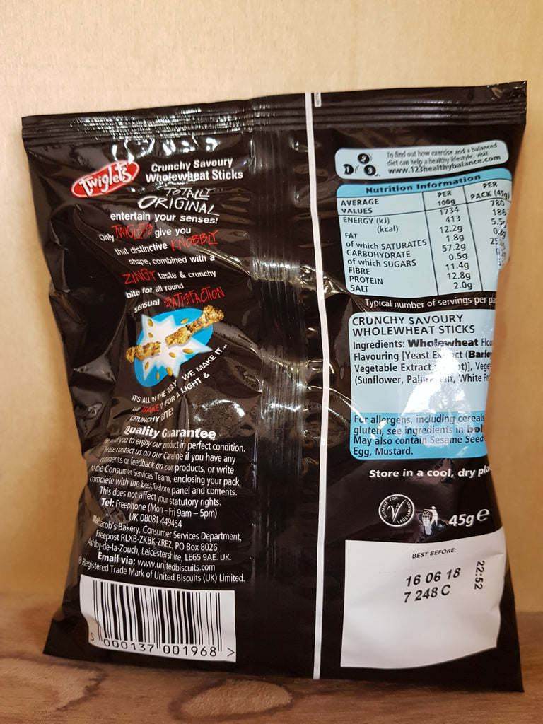 Jacobs Twiglets Original 45g & Low Price Foods Ltd