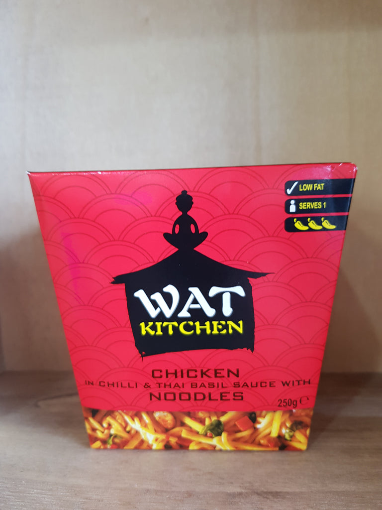 WAT Kitchen Chicken in Chilli & Thai Basil Proper Noodle Meal 250g ...