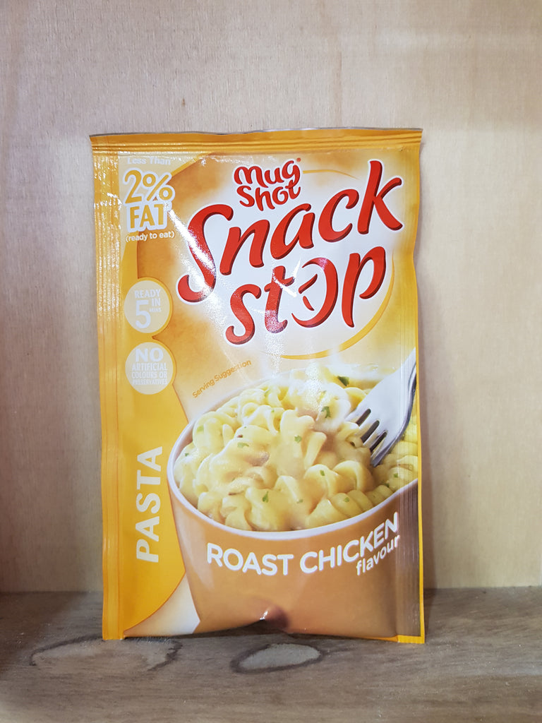Mug Shot Snack Stop Roast Chicken Pasta 53g & Low Price Foods Ltd