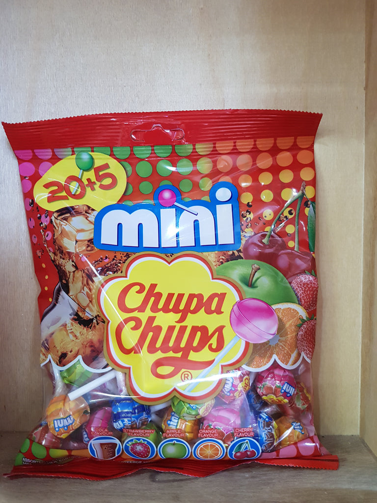 Mini Chupa Chups 25 Lollipops 150g & Low Price Foods Ltd