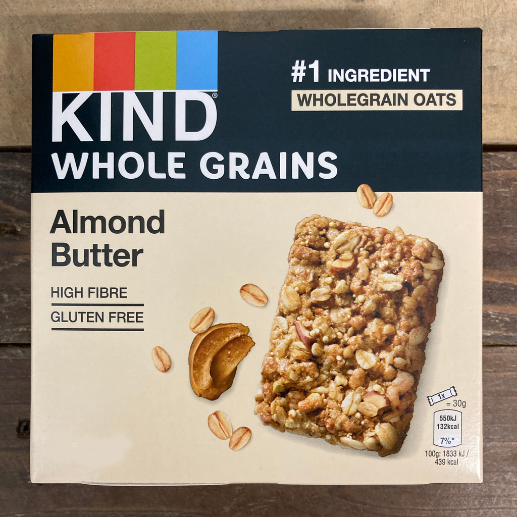 12x KIND Whole Grains Almond Butter Bars (3 Packs of 4 Bars) & Low ...
