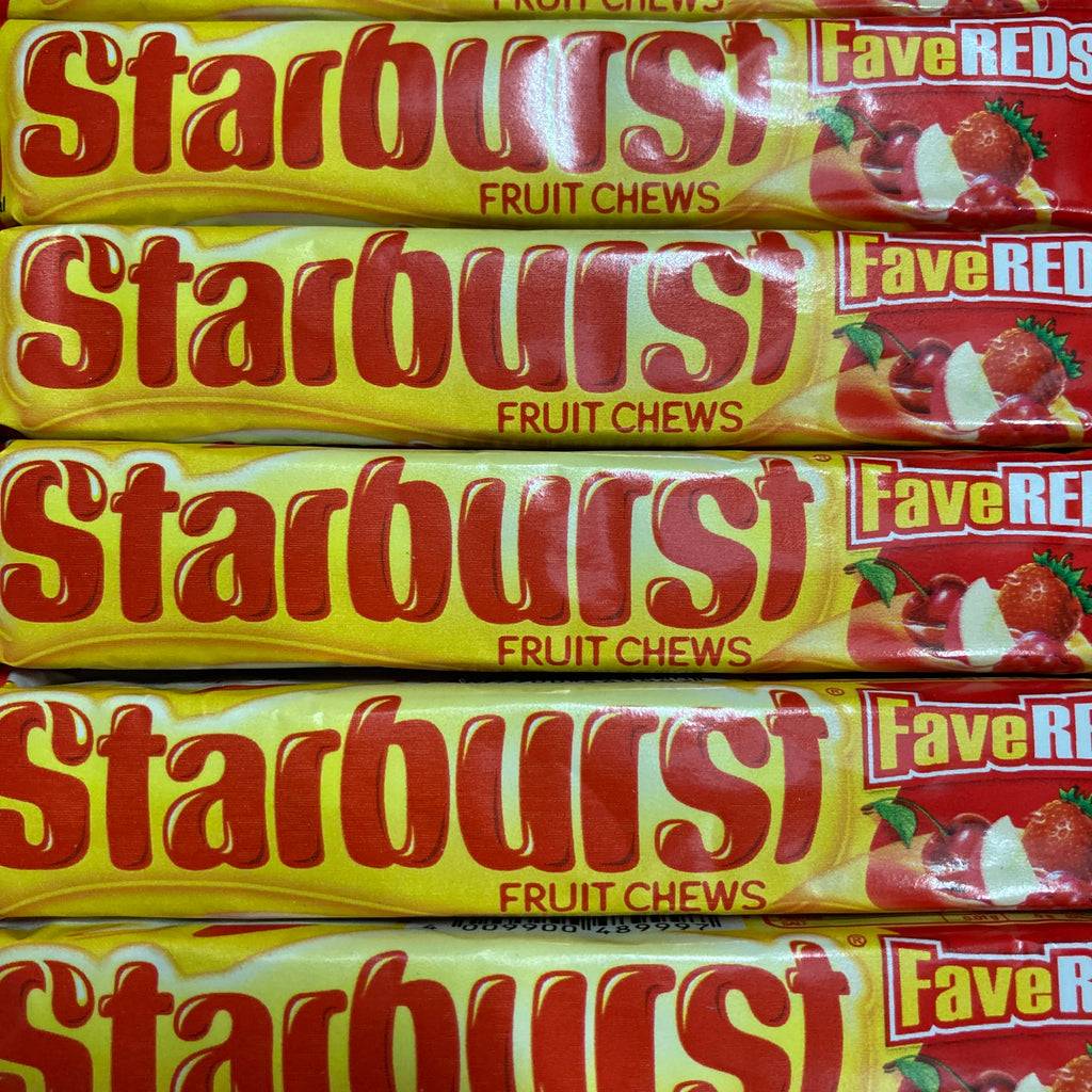 12x Starburst Fave Reds Fruit Chews Packs (12x45g) & Low Price Foods Ltd