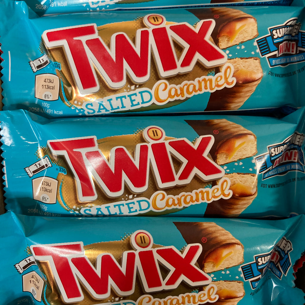 10x Twix Salted Caramel Chocolate Biscuit Twin Bars (1 Pack of 10x46g ...