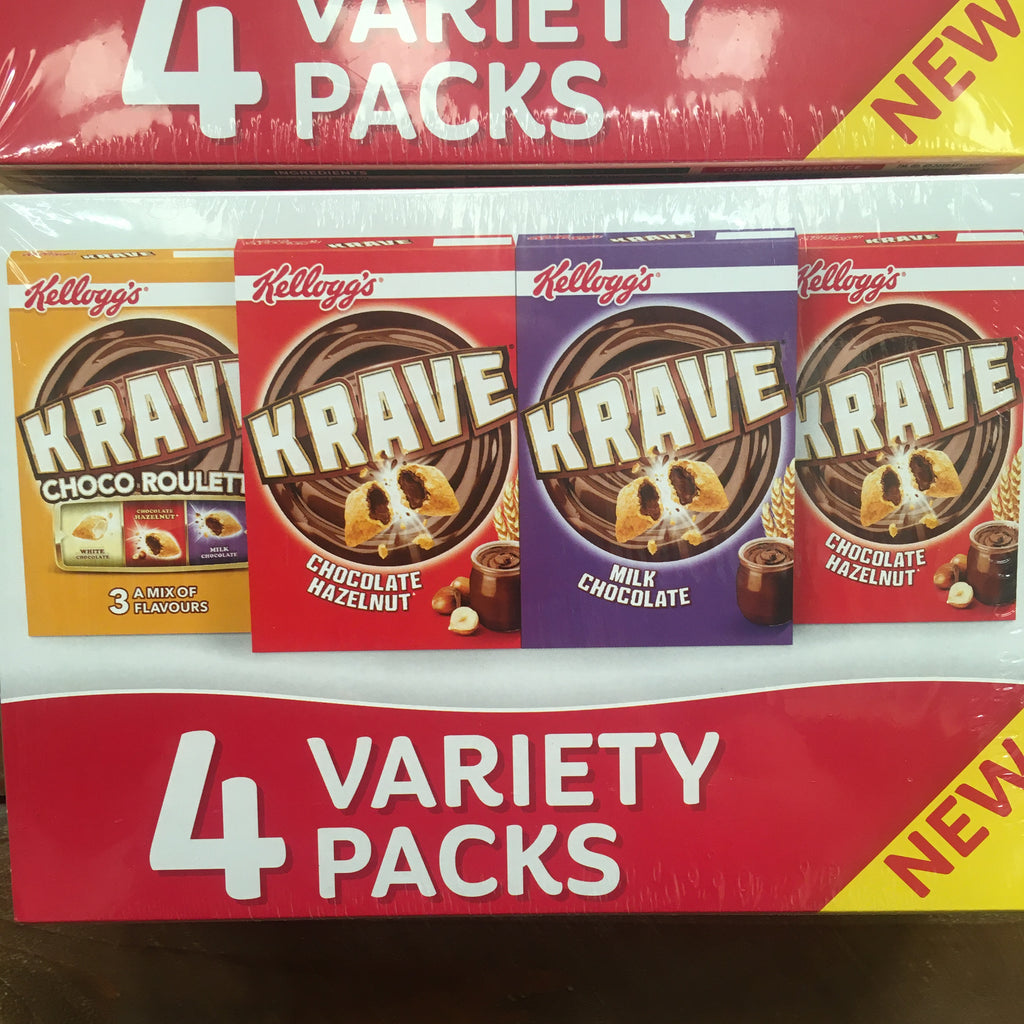 8x Kellogg's Krave Variety Packs (2 Packs of 4x30g) & Low Price Foods Ltd