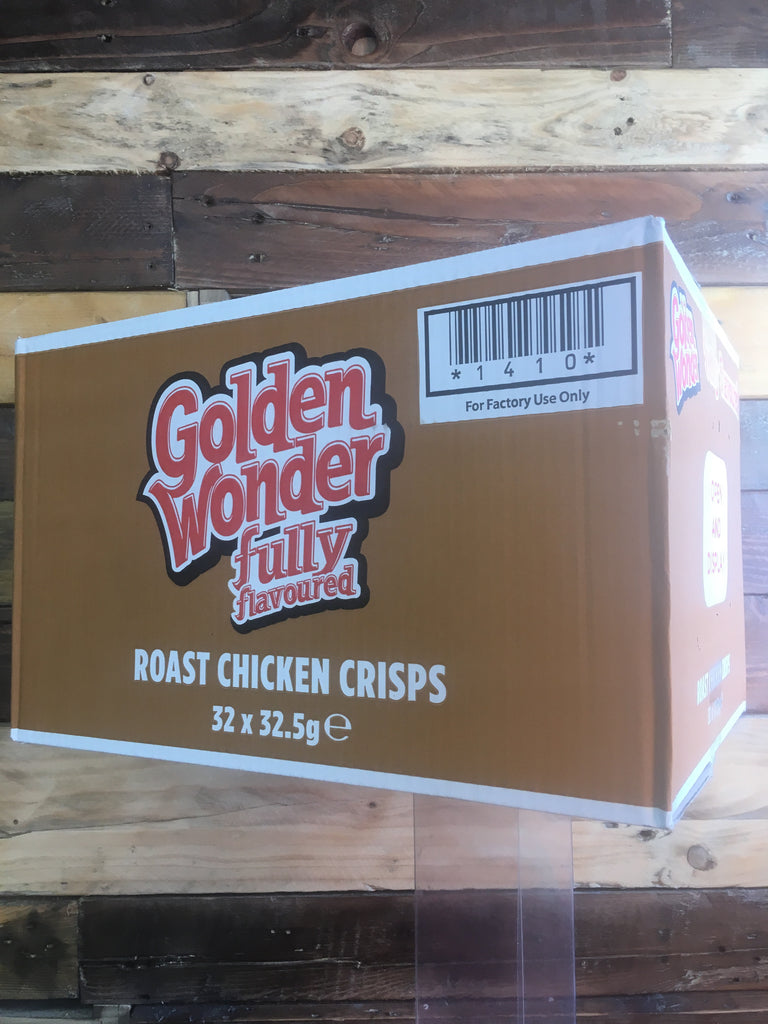 32x Packs of Golden Wonder Roast Chicken Crisps (32x32.5g) & Low Price ...